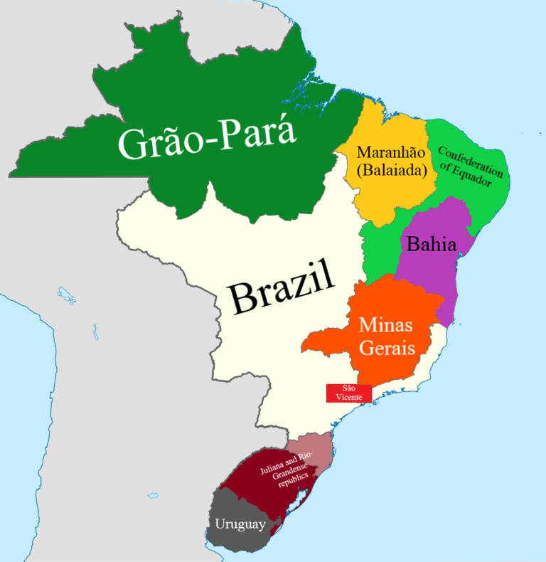 Map : If the separatist revolts in the Empire of Brazil had worked ...
