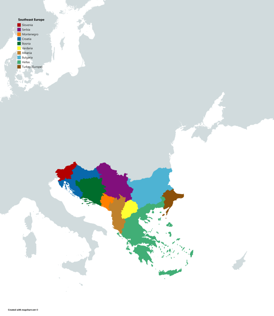 Map : Map of Southeast Europe to Anger Everyone from Southeast Europe ...