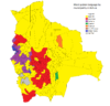 Map : Map of most spoken languages by municipality in Bolivia [OC ...