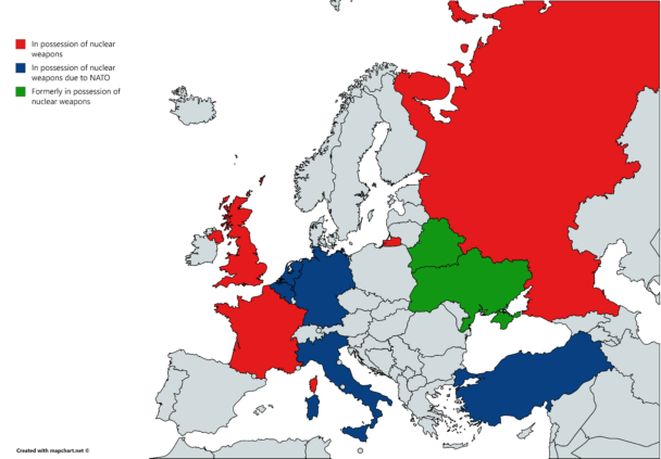 Map : Nuclear weapons in Europe – Infographic.tv – Number one ...