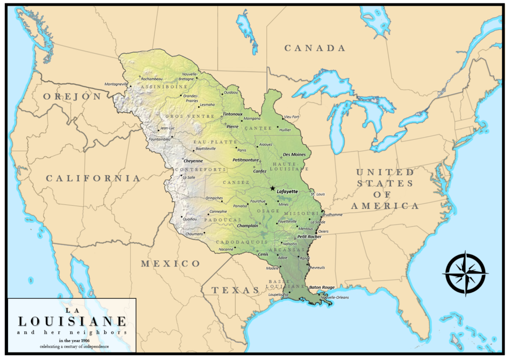 Map : [OC] La Louisiane and her Neighbors in 1906 (Alt-History ...