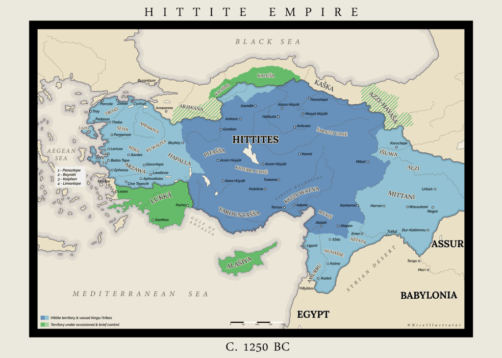 Map : [OC] The Hittite Empire 1250 BC – Infographic.tv – Number one ...