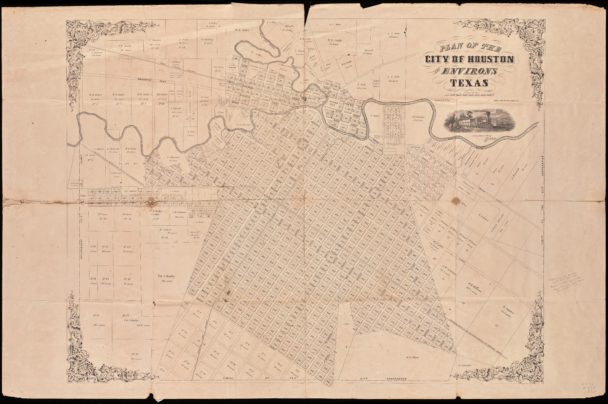 Map : Plan of the city of Houston, 1858 – Infographic.tv – Number one ...