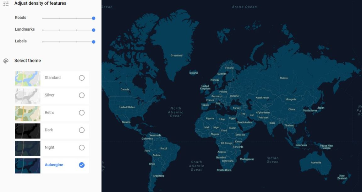 Map : Printing high-res customizable world map posters with Google Maps ...