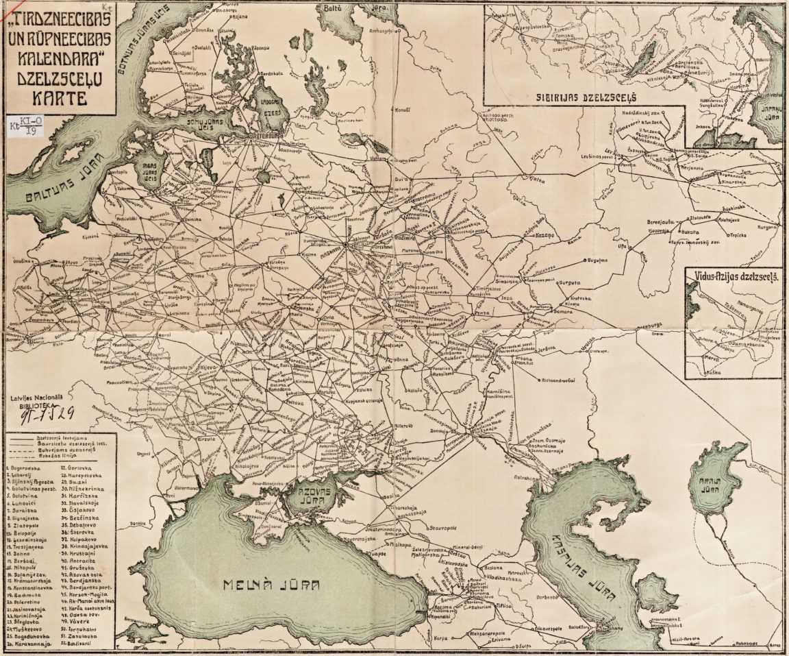 Map : Railway map of Russian Empire (LV) - 1910 - Infographic.tv ...