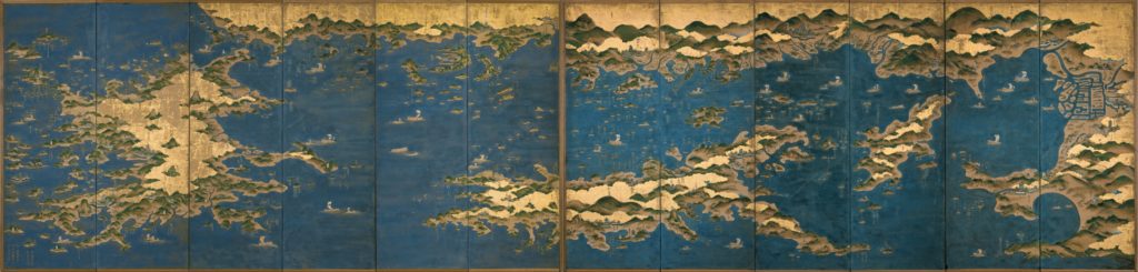 Map : Seto Inland Sea- Osaka to Nagasaki Sea Route, late 17th century ...