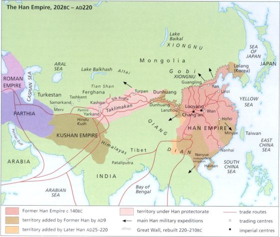 Map : The Han Empire 202BCE – 220CE – Infographic.tv – Number one ...