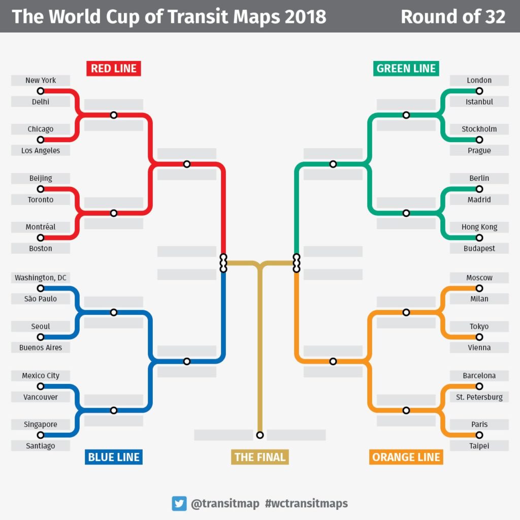 Map : The World Cup of Transit Maps, 2018! – Infographic.tv – Number ...