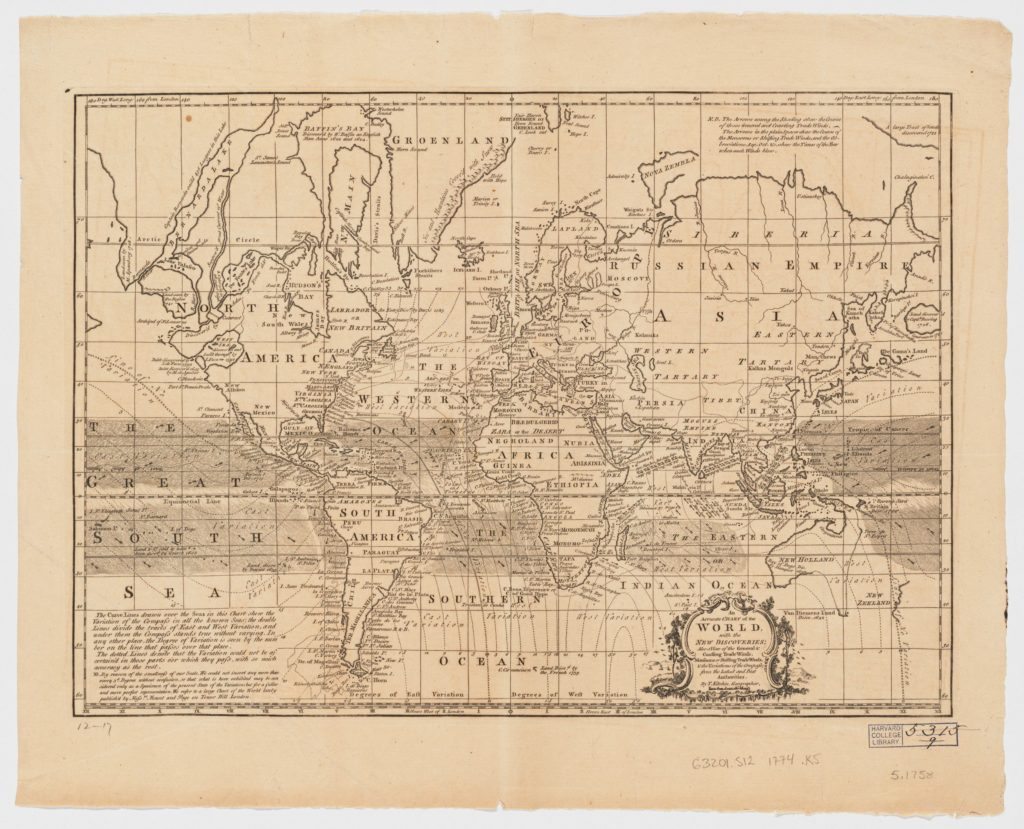 Map : World Map from 1774 by Thomas Kitchin – Infographic.tv – Number ...