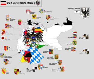 Map : german empire constituent states Flag Map - Infographic.tv ...