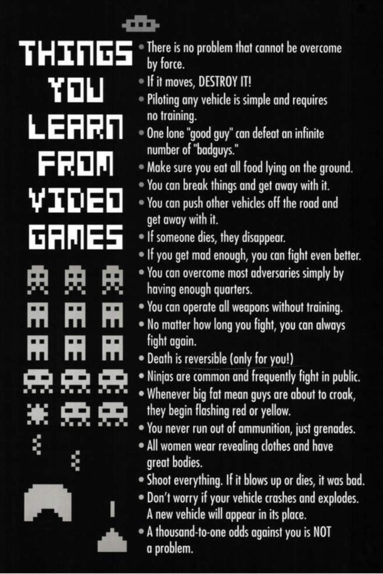 Visual : Things you learn from video games. – Infographic.tv – Number ...