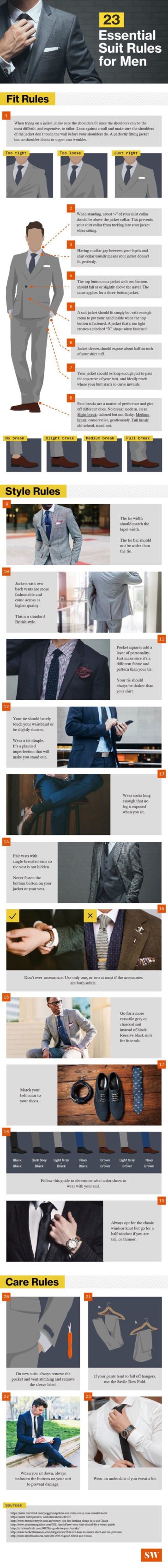 Visual : Tips for wearing a suit. - Infographic.tv - Number one ...