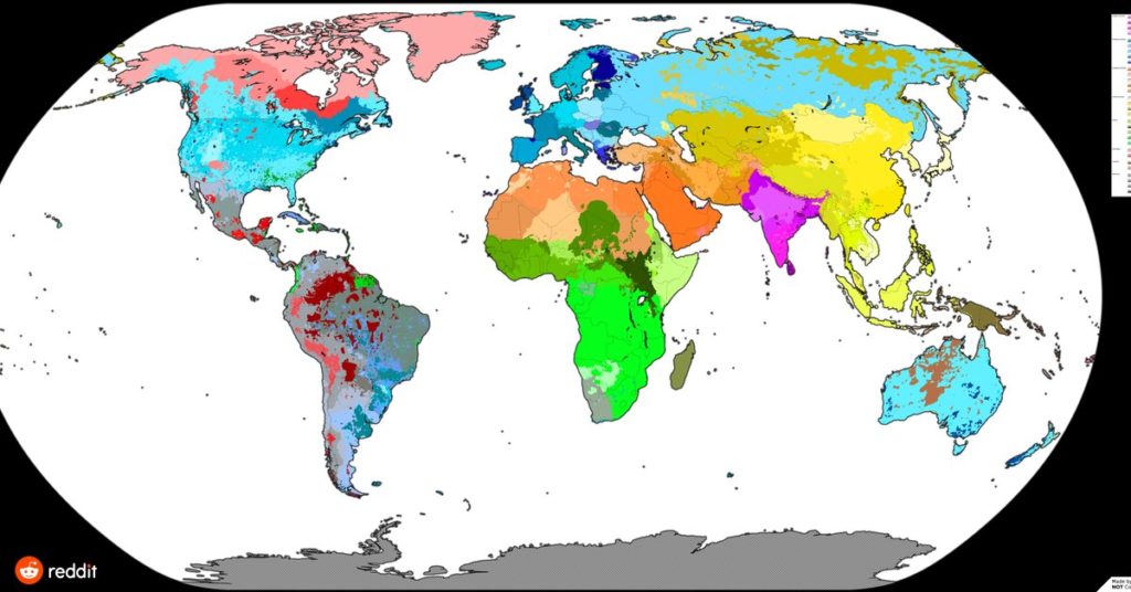 data visualization : Ethno-Racial World Map - Infographic.tv - Number ...