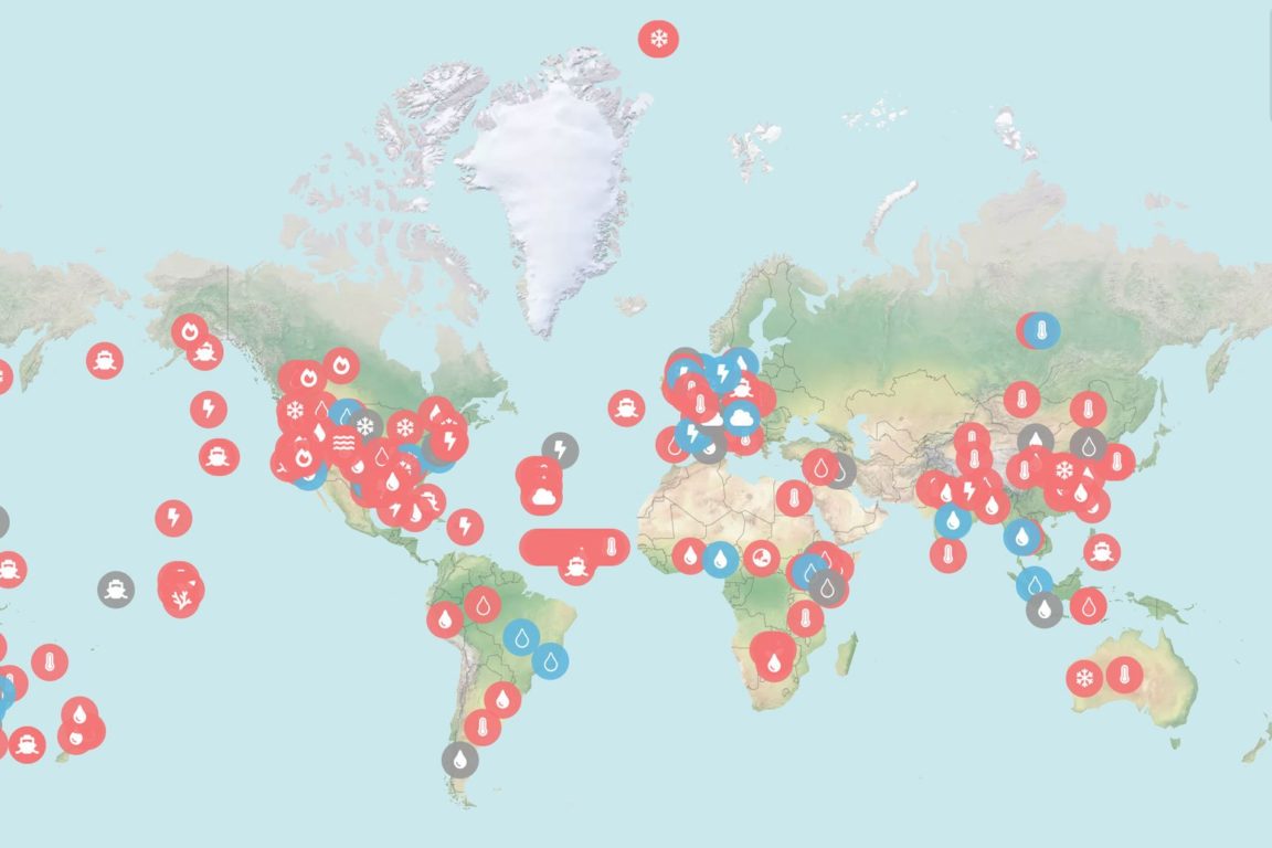 data visualization : Mapped: How climate change affects extreme weather ...
