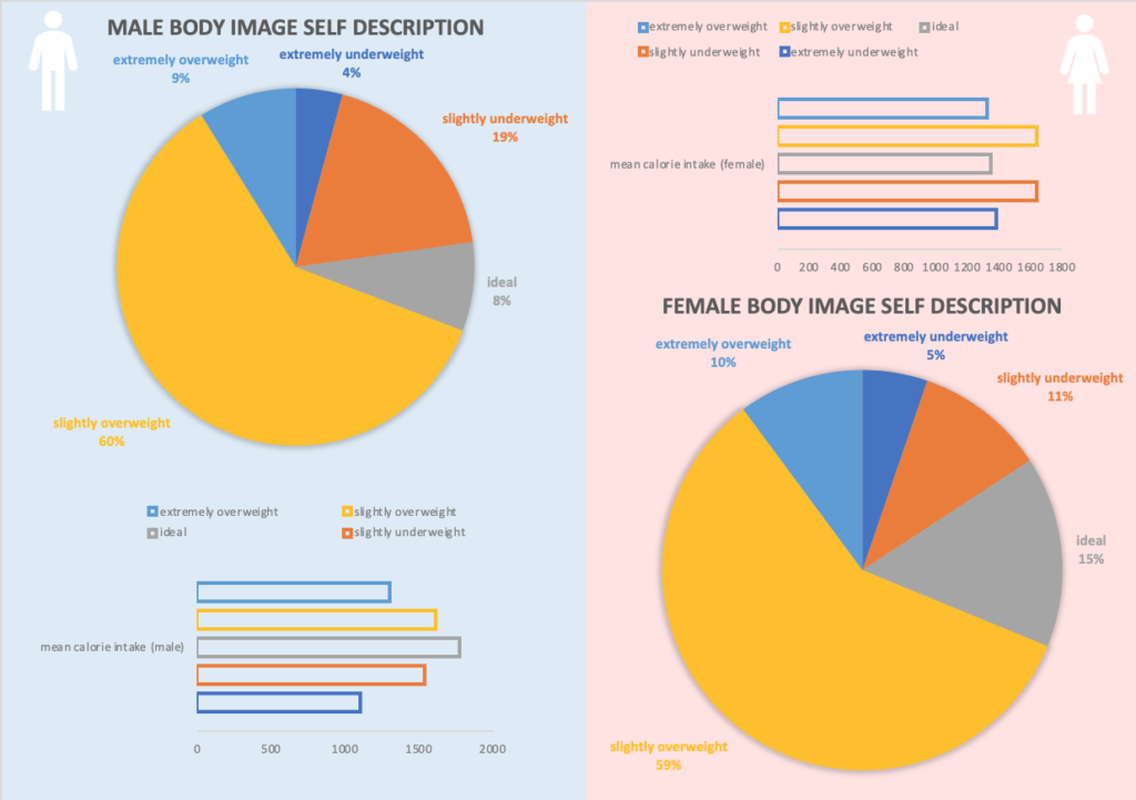 data visualization : [OC] Body image and calories intake – Infographic ...