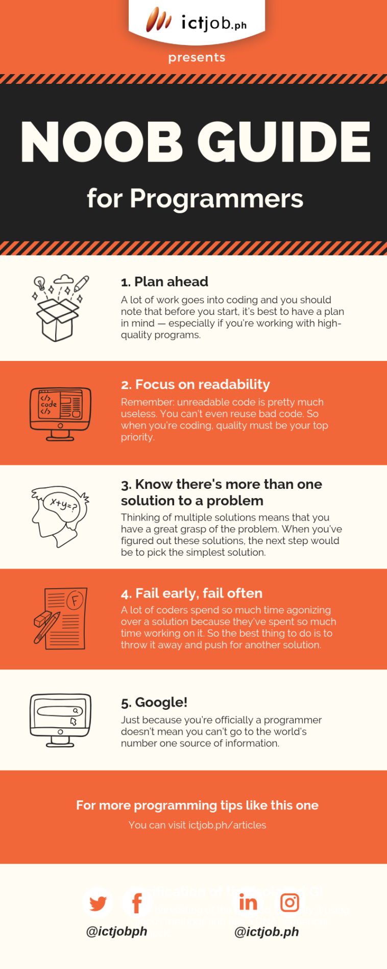 Infographic : 5 Tips to Avoid Rookie Mistakes as a New Programmer ...