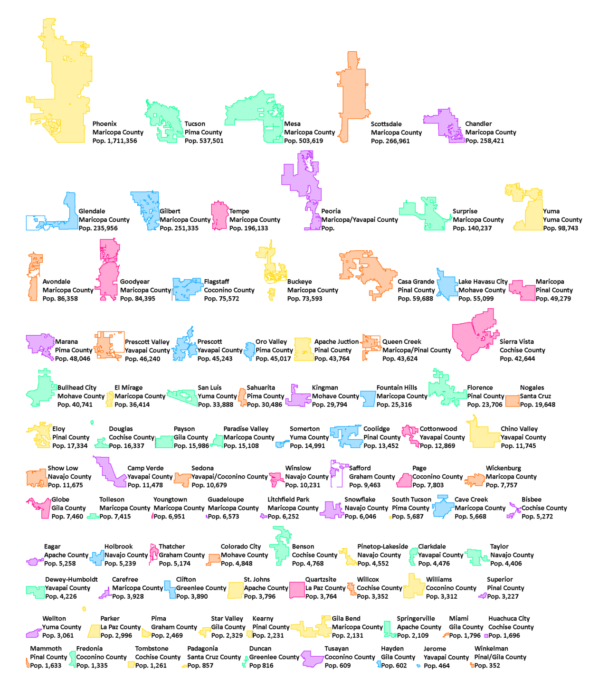 Infographic : The Urban Areas of Arizona – Infographic.tv – Number one ...