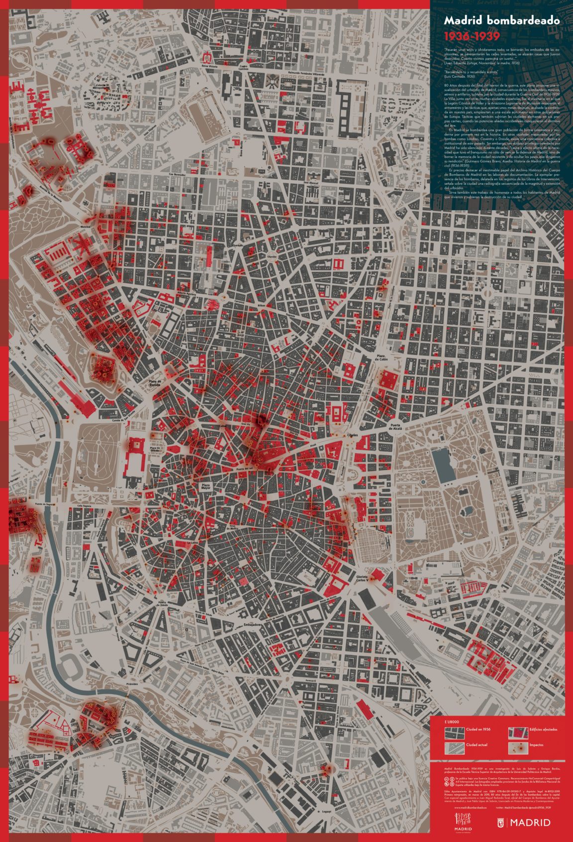 Map : Bombing of Madrid during the Spanish Civil War – Infographic.tv ...