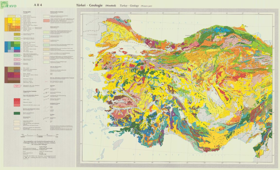 Map : Geologic map of western Turkey, 1985 [8459×5132] – Infographic.tv ...