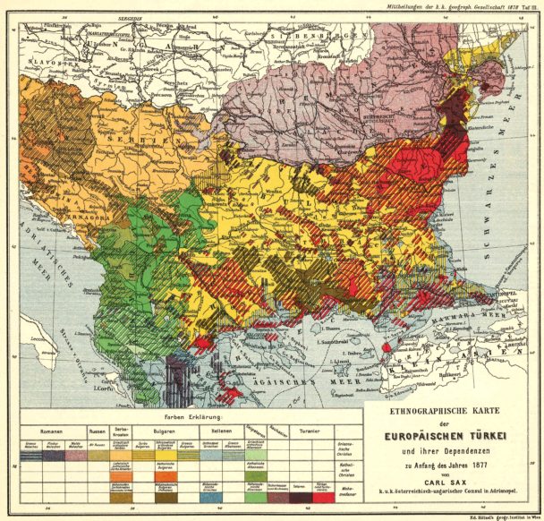 Map : German map of the ethnic groups in the Ottoman Empire ...