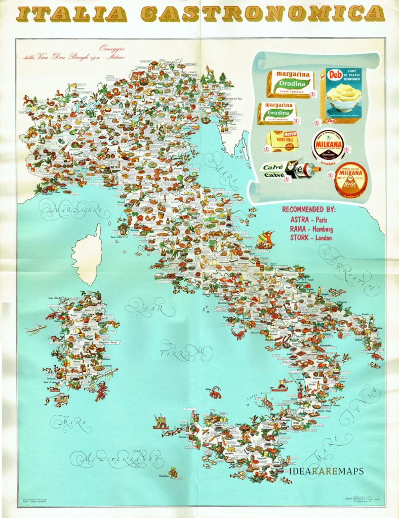 Map : Italia Gastronomica (1962) – Infographic.tv – Number one ...