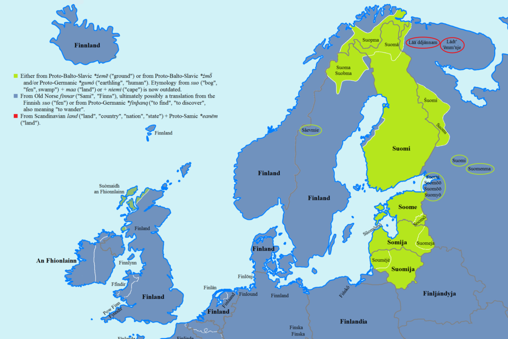 Map : Names for Finland – Infographic.tv – Number one infographics ...