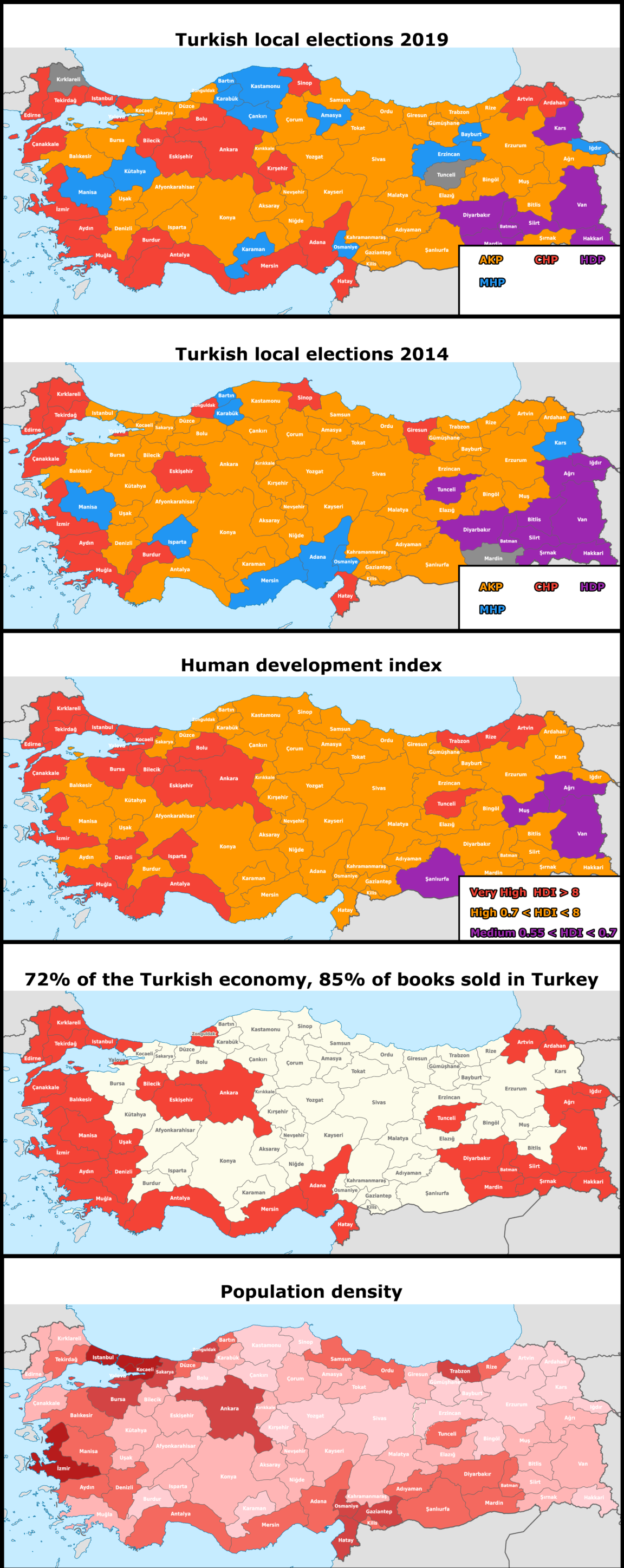 Map : Turkish local election results 2019 and infographics ...