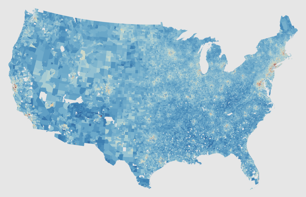 Map : Very High-Resolution Map of Median Household Income in the US ...