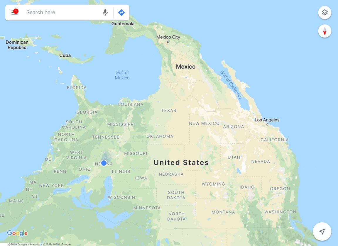 Map : Visiting Family when I accidentally flipped the map on Google ...