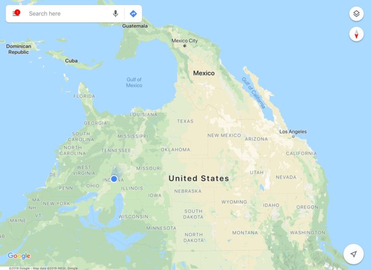 Map : Visiting Family when I accidentally flipped the map on Google ...