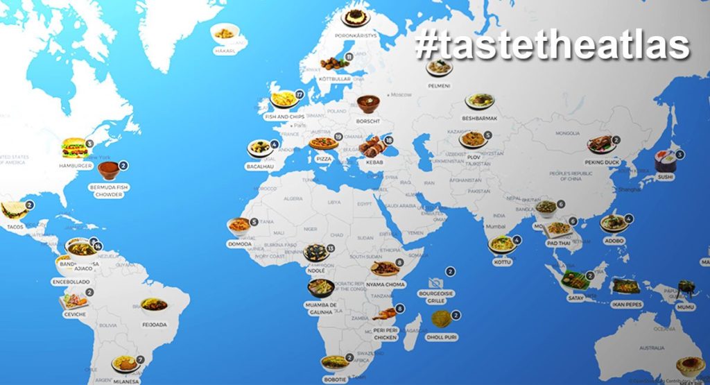 Map : World’s First Map of National Dishes – Infographic.tv – Number ...