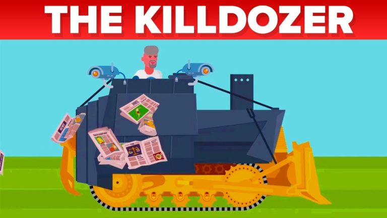 Video Infographic : The Killdozer – A Man's Homemade Tank Rampage ...
