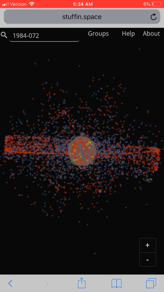 Map : All space debris currently orbiting Earth. Interactive link in ...