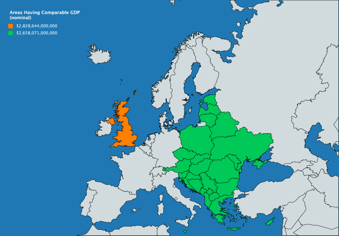 Map : Comparison of UK GDP (nominal), IMF 2018 – Infographic.tv ...