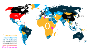 Map : Countries by how much Mcdonald’s restaurants they have ...