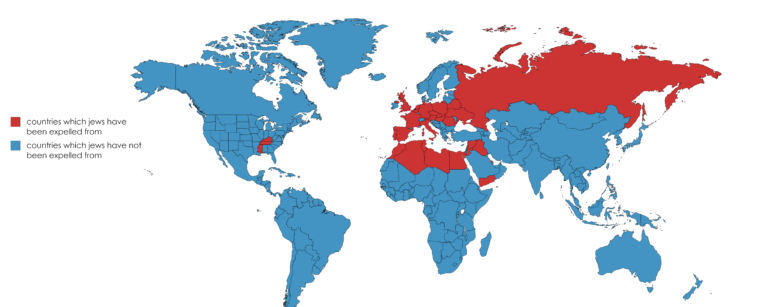 Map : Countries which have at one point expelled their Jews ...