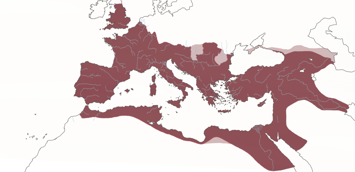 Map : Historical map of the Roman Empire at its height, 117 AD ...