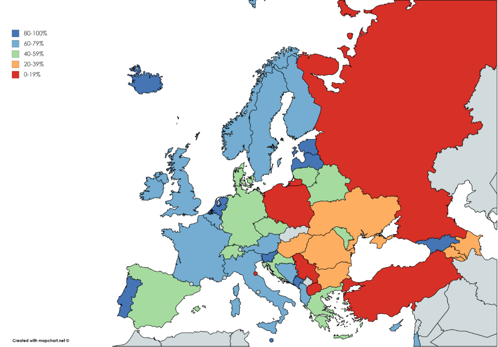 Map : How frequently Eurovision jury gives more points than televoting ...