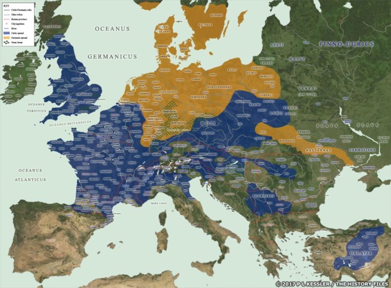 Map : Map of Europe’s Tribes (52 BC) – Infographic.tv – Number one ...