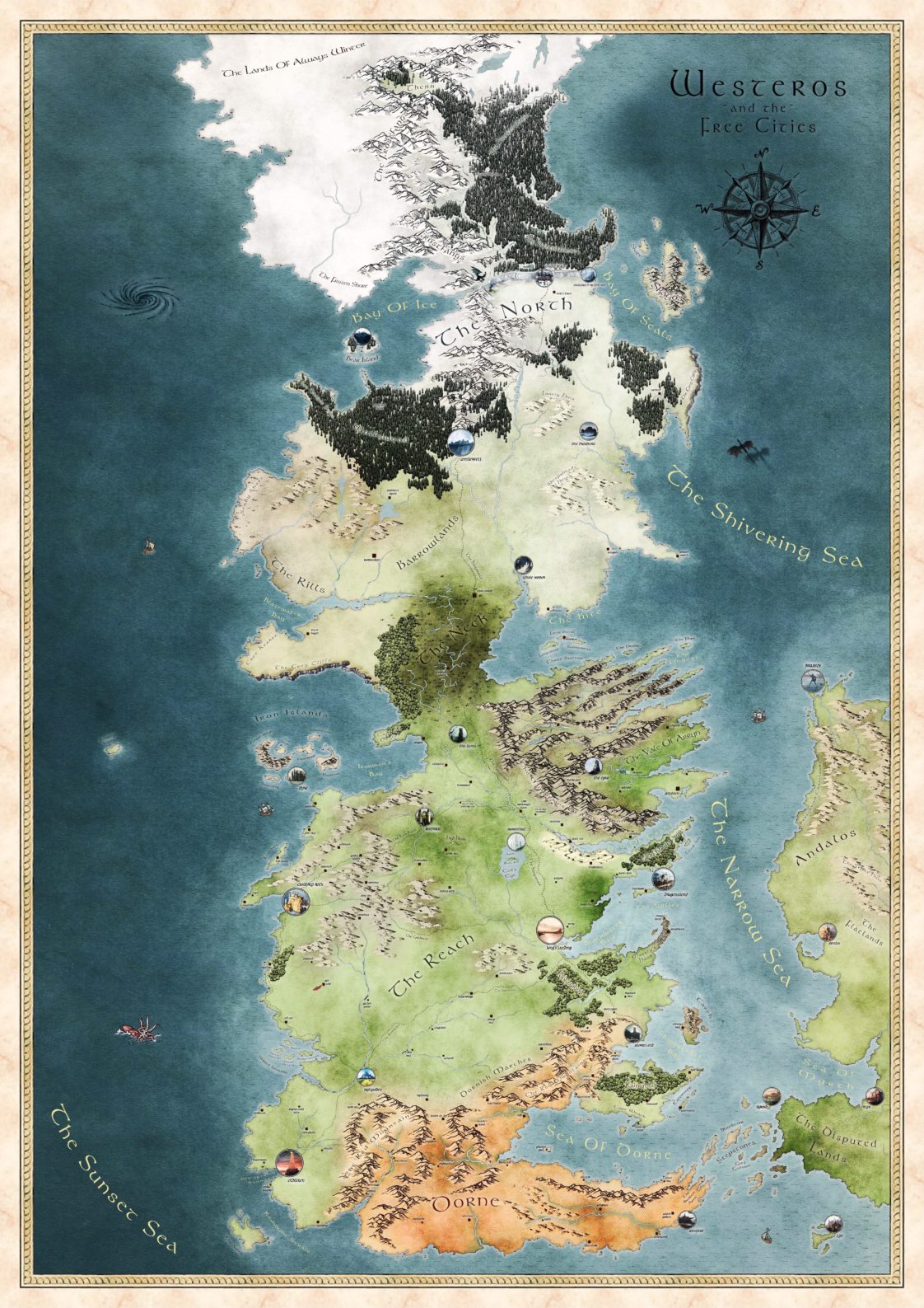Map : My Take of “Westeros and the Free Cities” Finished Detailed ...