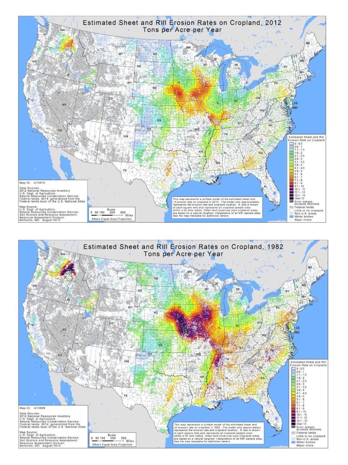 Map : Soil Erosion in the US (USDA) – Infographic.tv – Number one ...