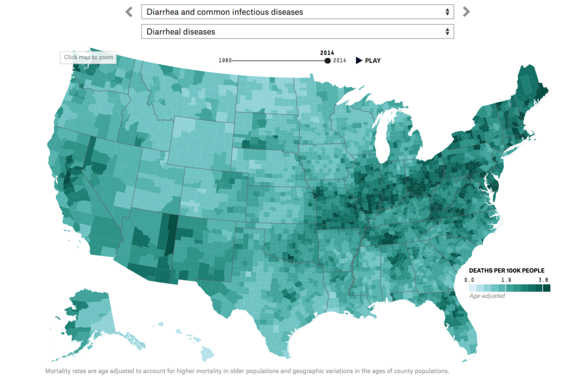 Map : There is a super-cluster of deaths from Diarrheal diseases in the ...
