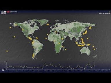 Map : Volcano Eruptions In The World (1965-2019) – Infographic.tv ...