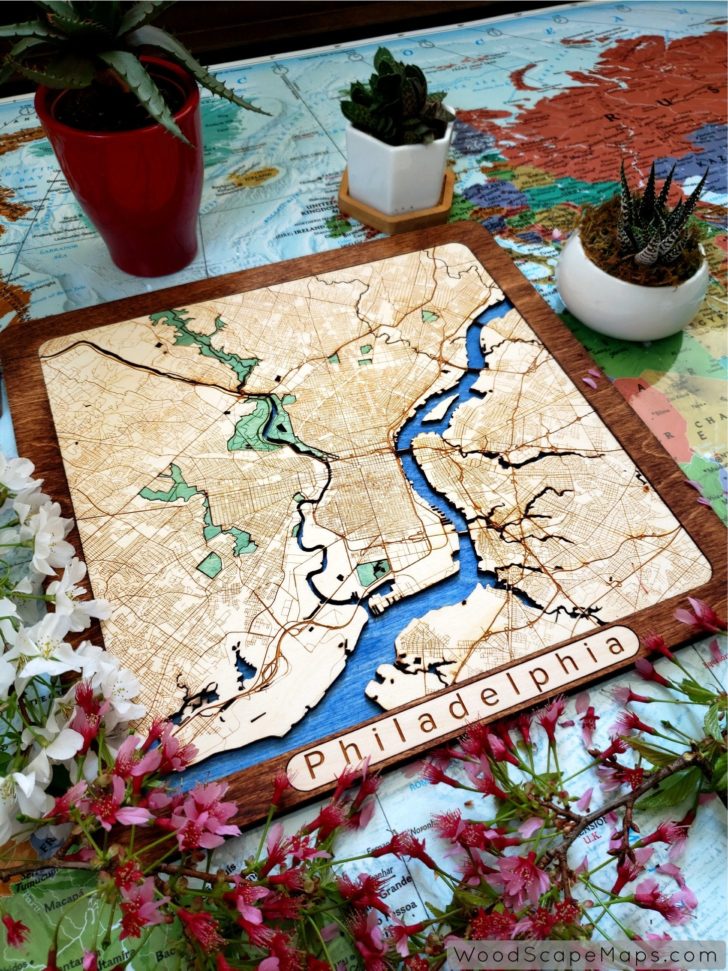 Map : Wooden map of Philadelphia – Infographic.tv – Number one ...