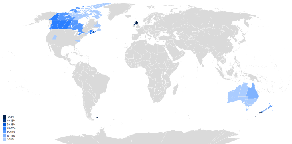 Map : % of population identifying 'Scottish' as part of their ancestry ...