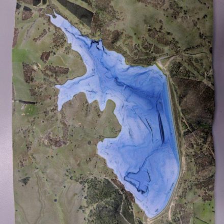 Map : 3D Printed Bathymetry Map of Lake Lyell, New South Wales ...