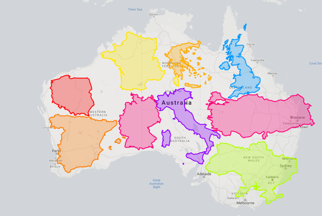 Map : Australia, Absolute Unit – Infographic.tv – Number one ...