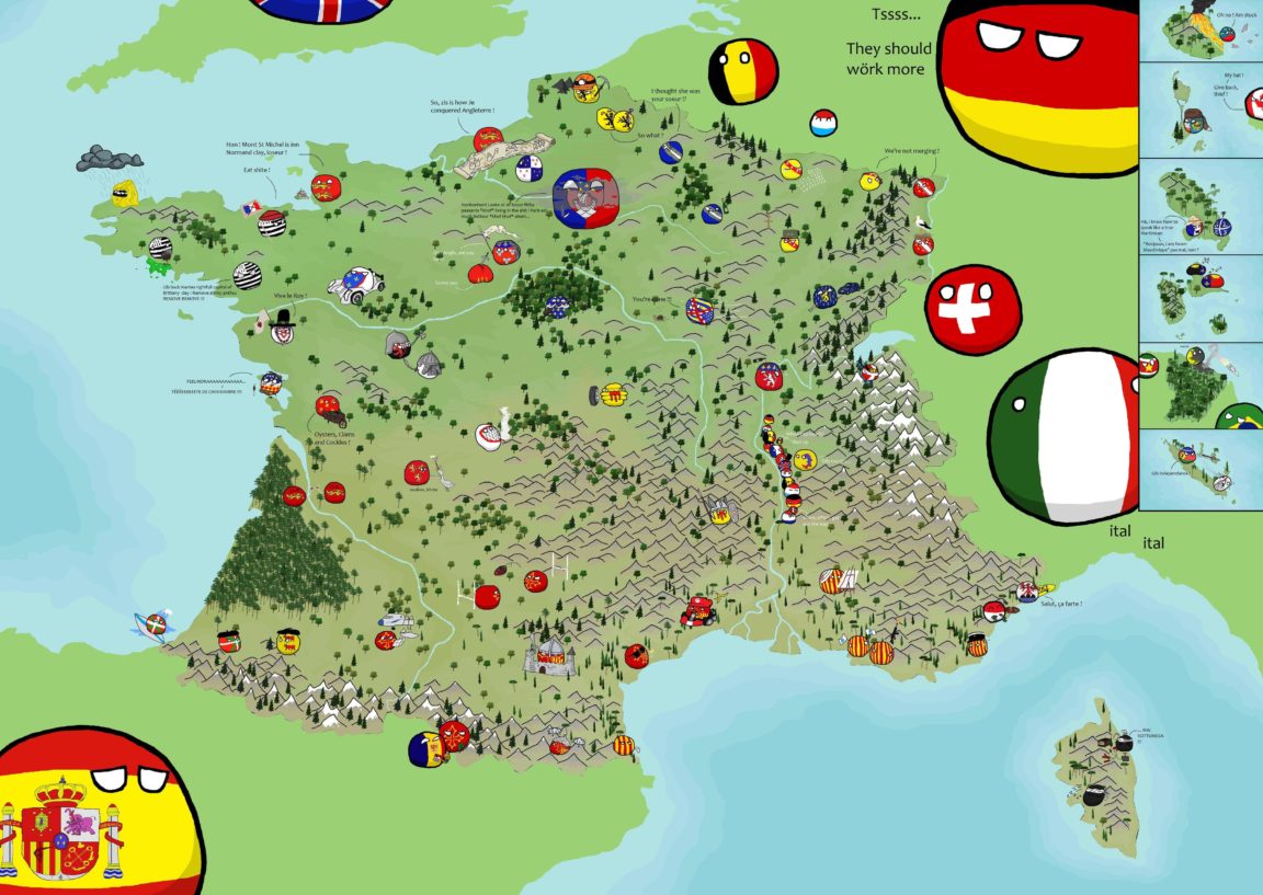 Map : Countryballs Map of France – Infographic.tv – Number one ...