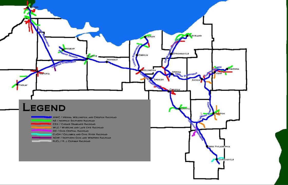 Map : I made a system map for a railroad company that I made up ...