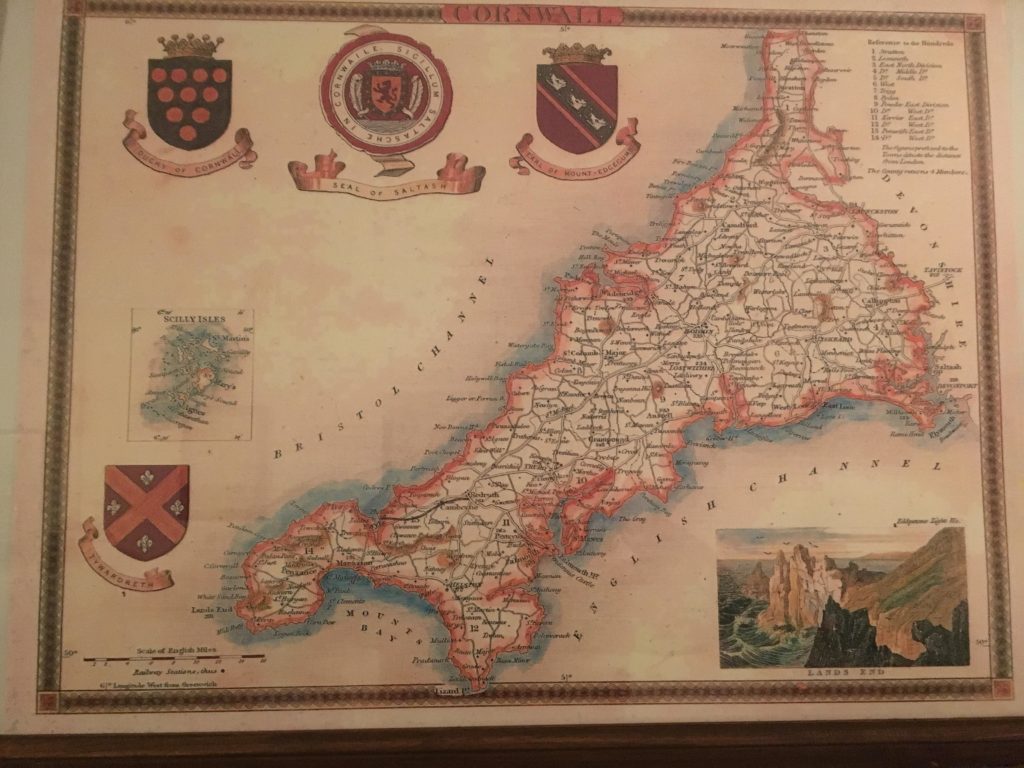 Map : Cornwall, England Late 1800s - Infographic.tv - Number one ...